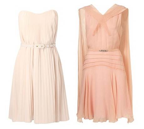 Vestidos de fiesta en tonos beige, muy elegantes | AquiModa.com