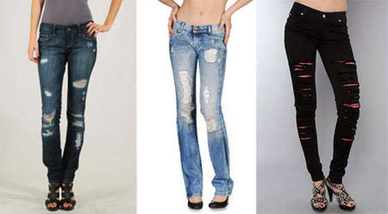 Jeans rasgados:Un look más sexy y desenfadado | AquiModa.com