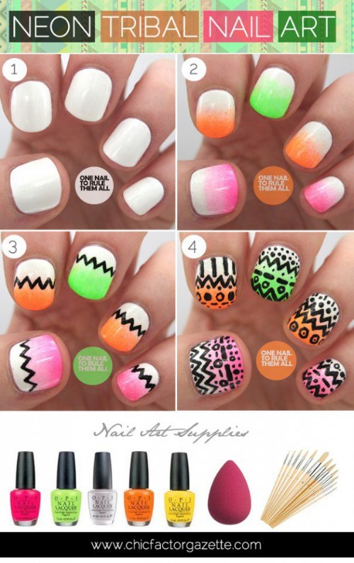 10 Adorables tutoriales de diseños de verano para tus uñas | AquiModa.com 10 Adorables tutoriales de diseños de verano para tus uñas | AquiModa.com