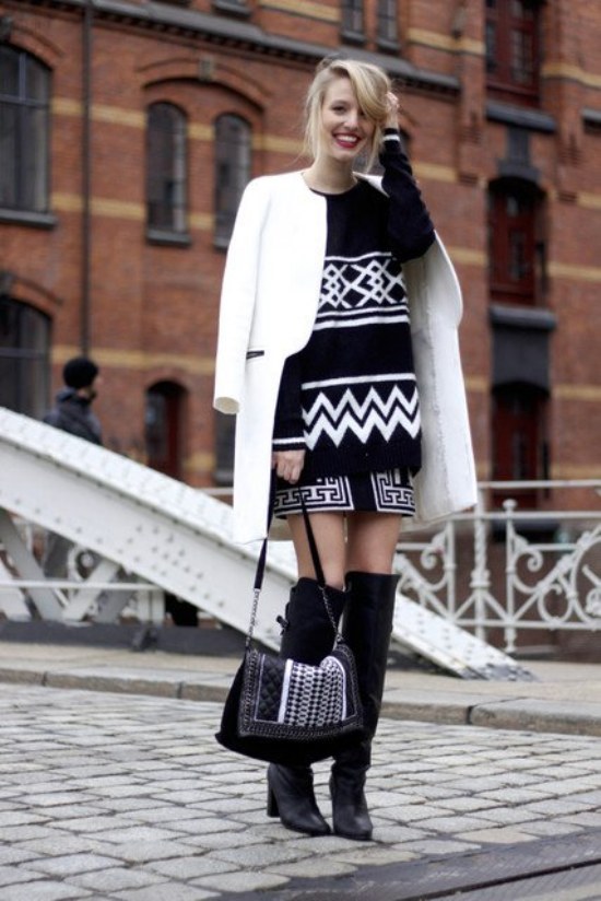 Tendencia Blanco y Negro para este Invierno 2014 en mujeres | AquiModa.com