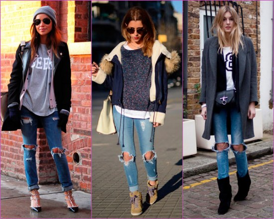 Sigue la tendencia de Outfits con Jeans rotos a la rodilla! | AquiModa.com