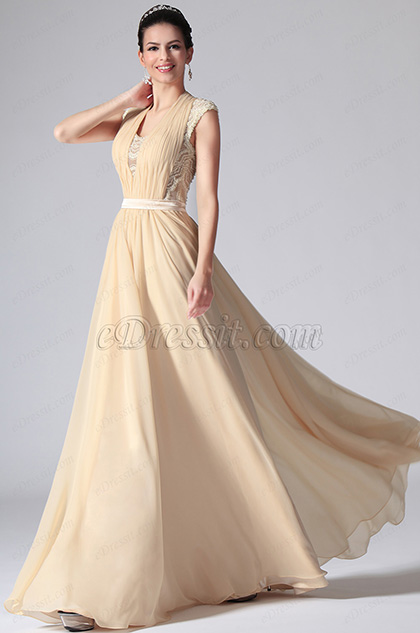 Moda color piel: vestidos de fiesta 2015 | AquiModa.com