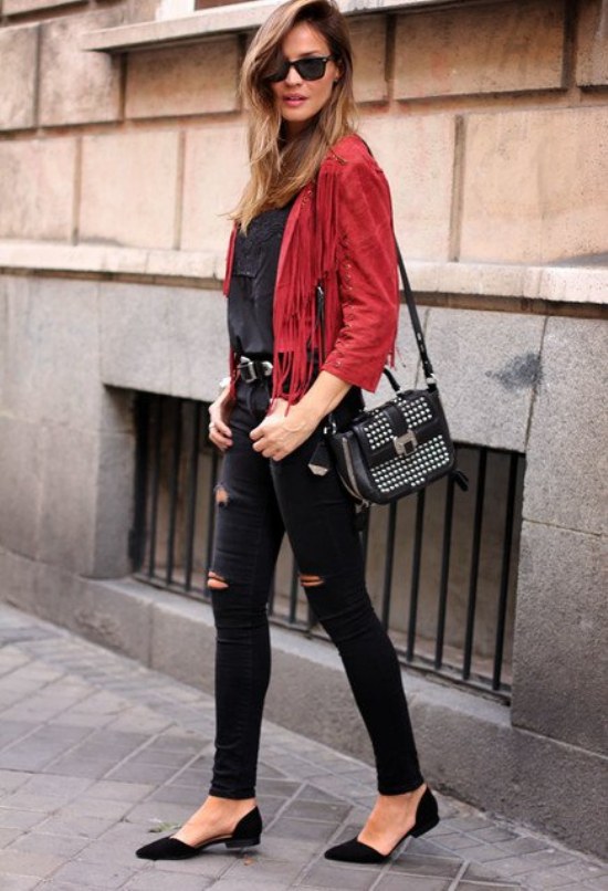 Vuelve a estar a la Moda los Outfits con Flecos en el 2015! | AquiModa.com