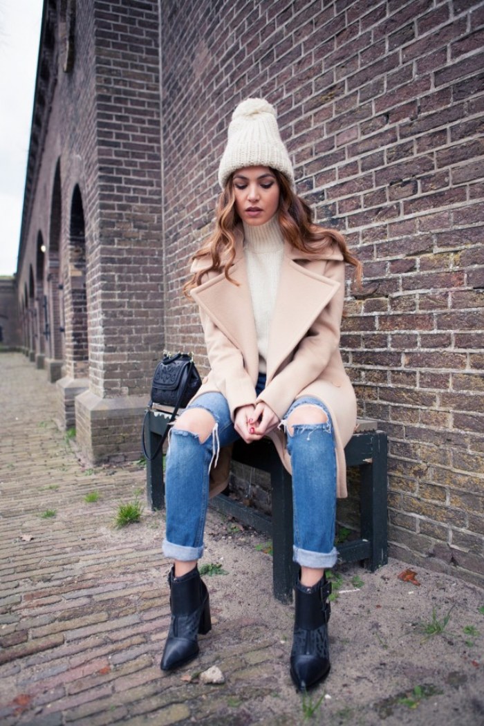 10 outfits coquetos con abrigos largos color beige para el Invierno ...