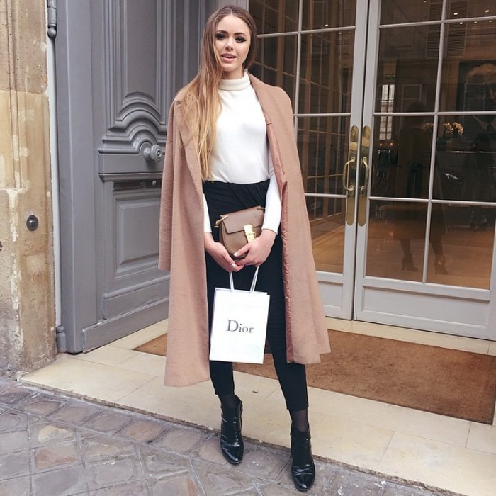 10 outfits coquetos con abrigos largos color beige para el Invierno ...